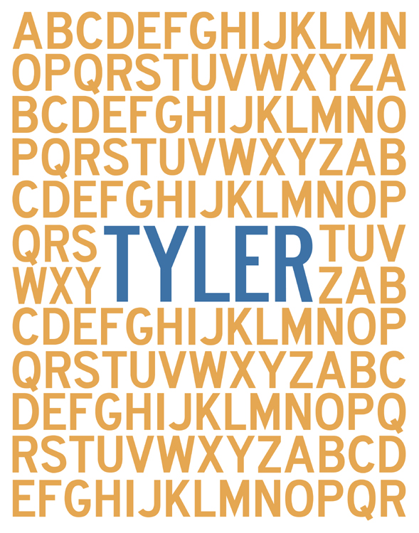 Personalized Alphabet Poster, Nursery Art, Childrens Art, Nursery Decor ...